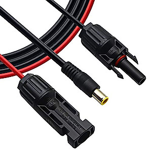GINTOOYUN Solar Panel Connector to DC 8mm Adapter Cable, 16 AWG DC 8mm Converter Connect for Power Station Solar Generators