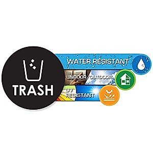 Pixelverse Design Recycle Sticker Trash Bin Label, 4" x 4" Black Trash and Green Recycle Home Round Vinyl Decals (4 Pack)