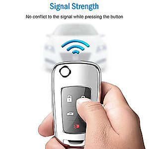 COMPONALL for Chevrolet Key Fob Cover, for Chevrolet Camaro Cruze Equinox Malibu