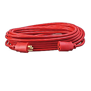 Southwire 2408SW8804 14/3 SJTW ft Vinyl Outdoor All-Purpose Extension Cord Waterproof, 50', Red