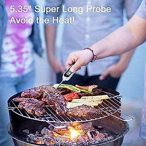 Digital Instant Read Meat Thermometer Kitchen Cooking Food Candy Thermometer for Oil Deep Fry BBQ Grill Smoker Thermometer by AikTryee.