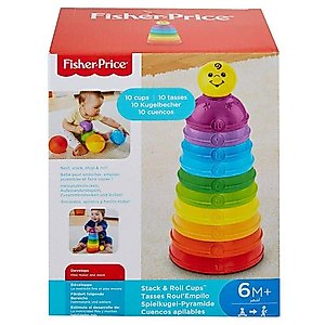 Fisher Price K7166 Stack & Roll Cups Toy
