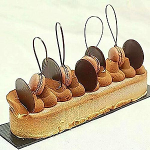 Idlespace 2pcs DIY Stainless Steel Tart Ring French Perforated Dessert Cutter Mousse Cake Mold Circle Mould Perforated for Pastry Cake Mousse Pancake(Oval)