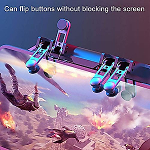Sweden JYXDKD New PUBG Gamepad Grip With Portable Charger Cooling Fan for PUBG Mobile Controller Six Finger L1R1 Game Trigger Joystick