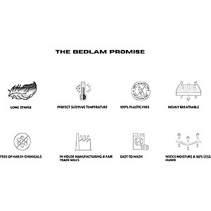 BEDLAM 100% Cotton Sheets - Hotel Style, Luxurious, 500 TC White Cotton Sheets with a Beautiful Black Trim - 6pcs Bed Sheets Set, Includes 4 Cotton Pillowcases - Queen Size Sateen Cotton Sheet Set