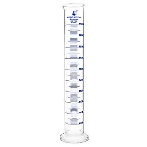 EISCO Graduated Cylinder, 2000ml - Class A Tolerance ±10.0ml - Round Base - Blue Graduations - Borosilicate 3.3 Glass