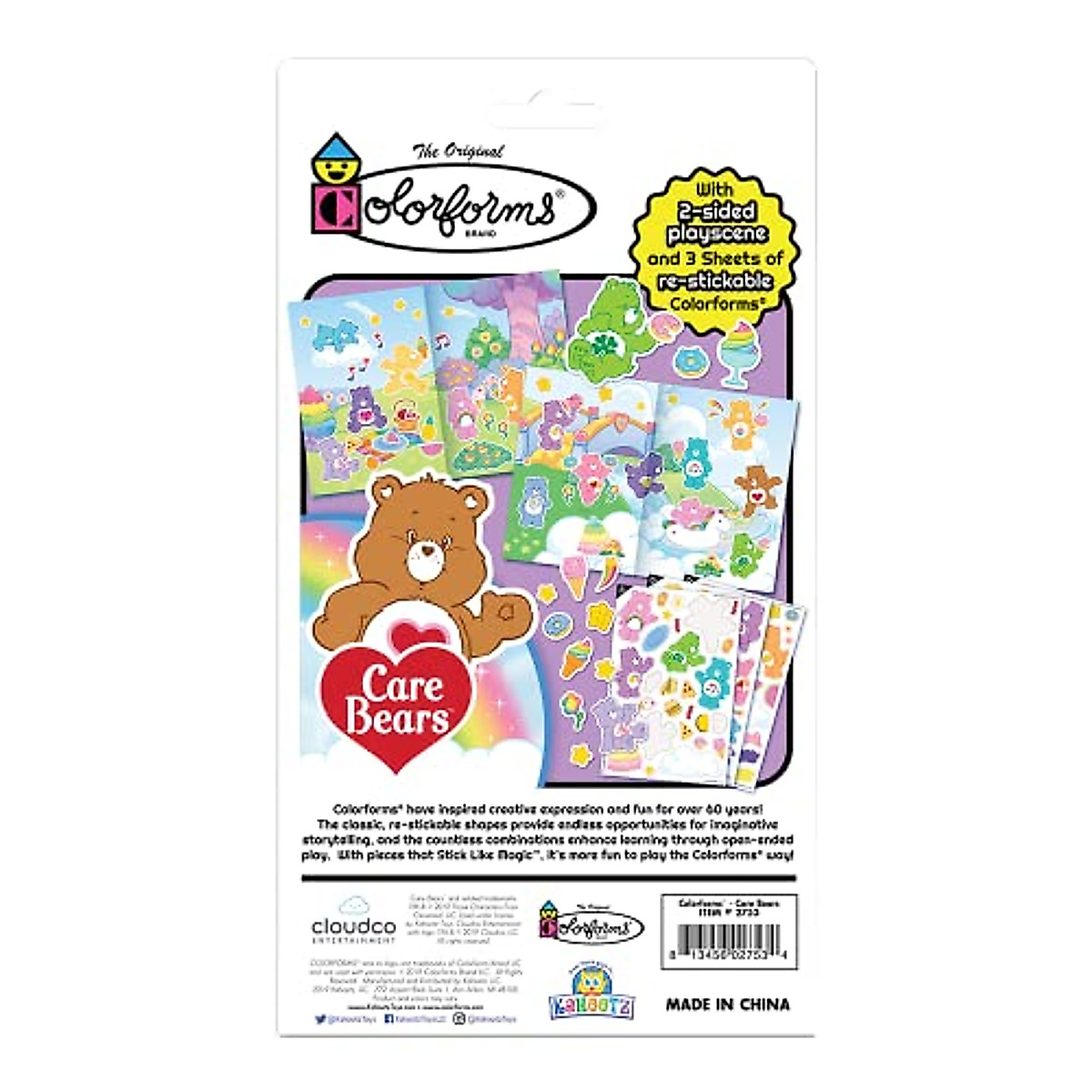 Colorforms Travel Play Set - Care Bears - The Classic Picture Toy That Sticks Like Magic - for Ages 3+