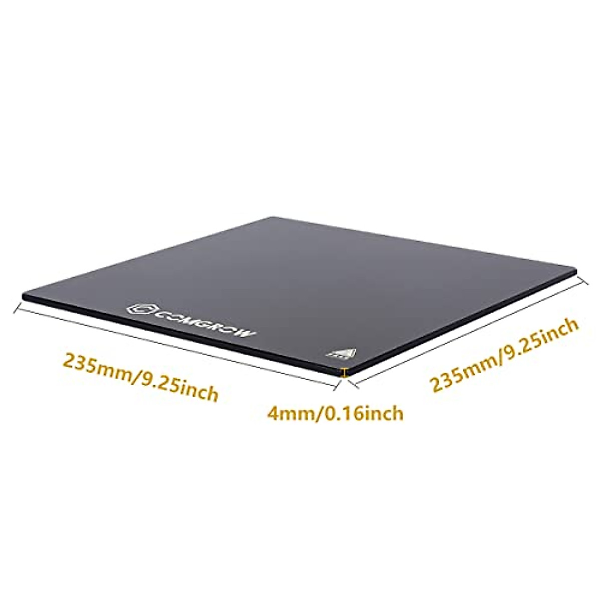 2PCS Upgraded Tempered Glass Plate with Bed Clips and Comgrow 3D Printer PLA Filament 1KG 1.75mm Spool White Color