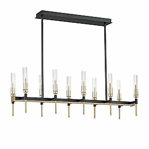 Flambeau - 18W 10 LED Linear Pendant in Traditional Style-14 Inches Tall and 12 Inches Wide