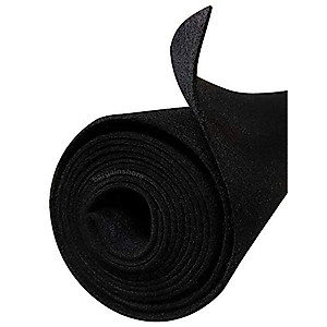 Polymat 3ft x 48" Black Felt Fabric Liner 1 Yard 2mm Thick Roll Quality Non Woven Speakerbox Amp Rack Fabric for Car Audio Fabrication