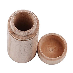 Timesuper Wooden Hand Sewing Needles Storage Tube Toothpick Holder Portable Needle Case Holder Sewing Craft Tools,L