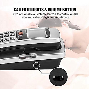 Wisoqu Corded Phone, FSK/DTMF Caller ID Telephone Wall-Mounted Fixed Corded Phone Desk Put Landline Fashion Extension Telephone for Home (Silver)