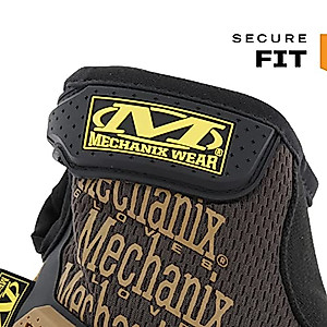 Mechanix Wear: M-Pact Durahide Leather Work Gloves with Secure Fit, Work Gloves with Impact Protection and Vibration Absorption, Safety Gloves for Men (Brown, Large)