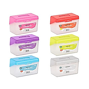 Index Card holder Case 3" X 5", ideal box card holder for Filing Notes, Addresses & Recipes. Holds Up to 250 Cards (Pack of 12) - Emraw