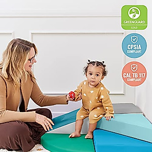 ECR4Kids SoftZone Tiny Twisting Climber, Beginner Playset, Contemporary, 5-Piece