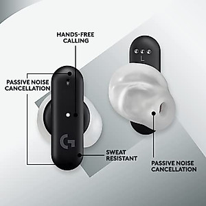Logitech G FITS True Wireless Gaming Earbuds, Custom Molded Fit, Lightspeed + Bluetooth, Four Beamforming Microphones, PC, Mac, PS5, PS4, Mobile, Nintendo Switch - Black