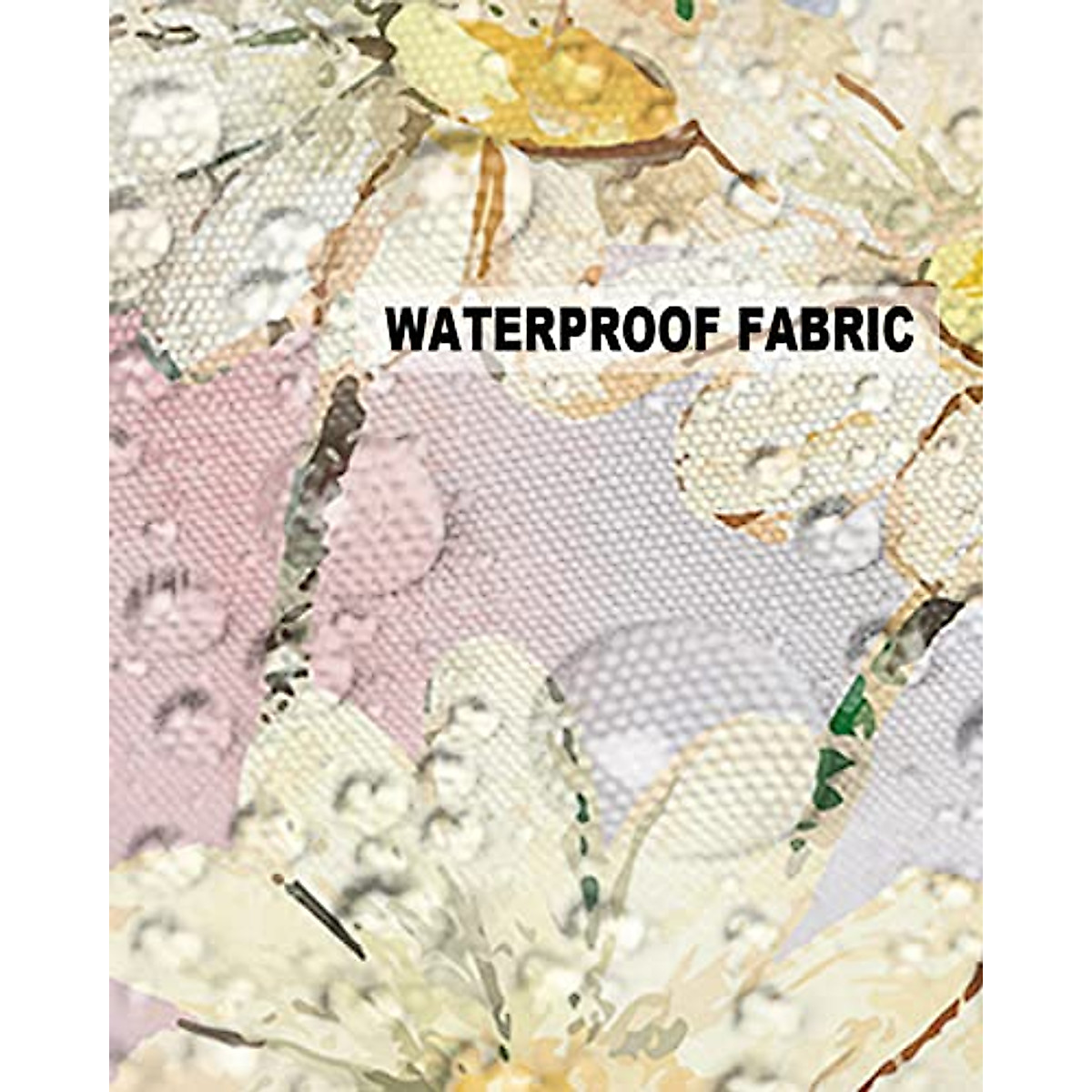 Outdoor Waterproof Throw Pillow Covers Daisy Flower Lumbar Pillowcases Oil Painting Abstract Decorative Outdoor Pillows Cushion Case Patio Pillows for Sofa Couch Bed Garden 16 x 16 Inches