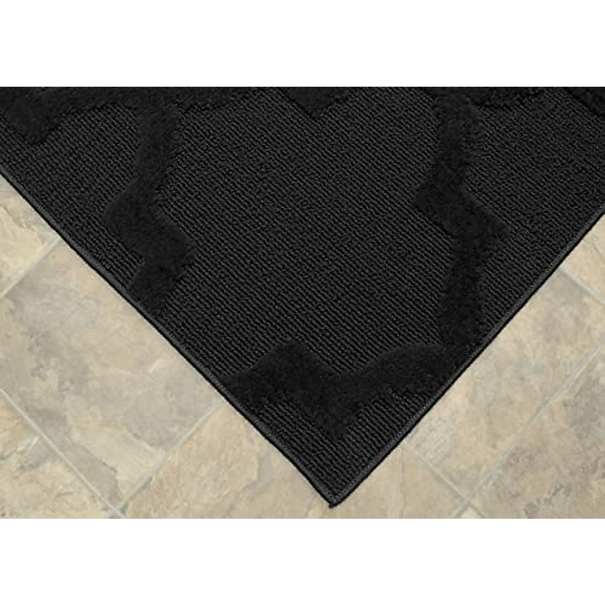 Garland Rug Quatro 5 Ft. x 7 Ft. Area Rug Black