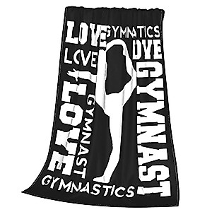 Love Gymnastics Gymnast Throw Blanket Warm Ultra-Soft Micro Fleece Blanket for Bed Couch Living Room Decoration