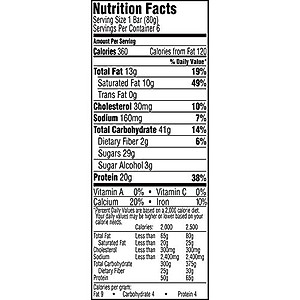 Gatorade Whey Protein Recover Bar, Chocolate Chip, 2.8 Ounce Bars (12 Count)
