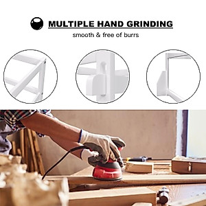 Kids Kitchen Step Stool, Adjustable Height Toddler Tower Stool with Safety Rail & Anti-Slip Feet, Wooden Kitchen Helper for Toddlers 18 Months and Older, White