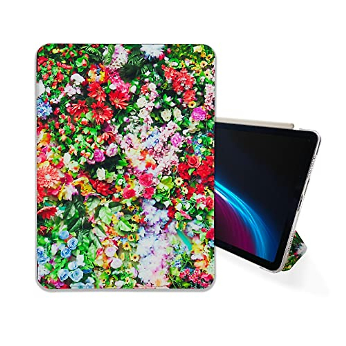 Cute Vintage Flowers Art case Compatible with iPad Mini Air Pro 7.9 8.3 9.7 10.2 10.9 11 12.9 inch Pattern Cover New 2022 2021 Trifold Stand 3 4 5 6 7 8 9 Generation 309 (9.7" 5/6 gen)