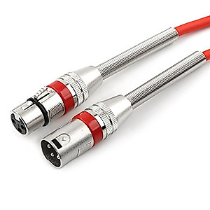 Disino 6 Pack Multi-Color XLR Patch Cables, 3-Pin Balanced XLR Male to Female Microphone Cable Mic Cords - 3.3 feet/1 Meter