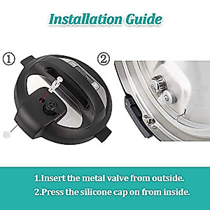 2 Pack Float Valve for Instant Pot with 8 Silicone Caps for Instant Pot Duo 3, 5, 6 QT, Duo Plus 3, 6 QT, Ultra 3, 6, 8 QT Replacement Float Valve by ZYLONE