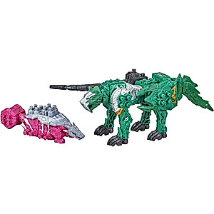 Power Rangers Dino Fury Pink Ankylo Hammer and Green Tiger Claw Zord Toys for Kids Ages 4 and Up Zord Link Mix-and-Match Custom Build System
