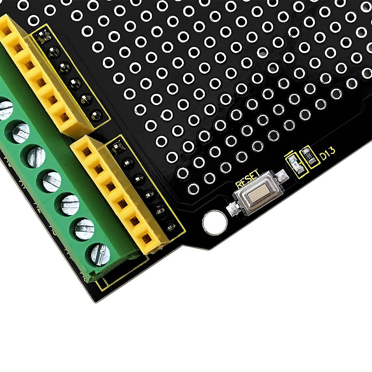 KEYESTUDIO Proto Screw Shield for Arduino R3, Proto Shield Terminal Prototype Expansion Board for Arduino Un0 R3
