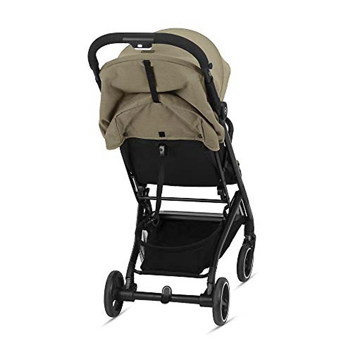 CYBEX Beezy Stroller, Lightweight Baby Stroller, Compact Fold, Compatible with All CYBEX Infant Seats, Stands for Storage, Easy to Carry, Multiple Recline Positions, Travel Stroller, Classic Beige