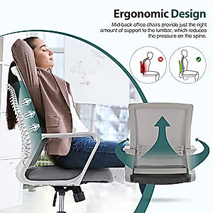 SMUG, Ergonomic Tall Standing Desk Adjustable Foot Ring Drafting Stool Counter Height Office Chairs, Grey