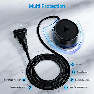 Replacement Model HX6100 Charger Compatible with Philips Sonicare Protective Clean 5100 5300 Electric Toothbrush Charging Base, HX6000 / HX8000 / HX9000 Portable Waterproof Power Cord