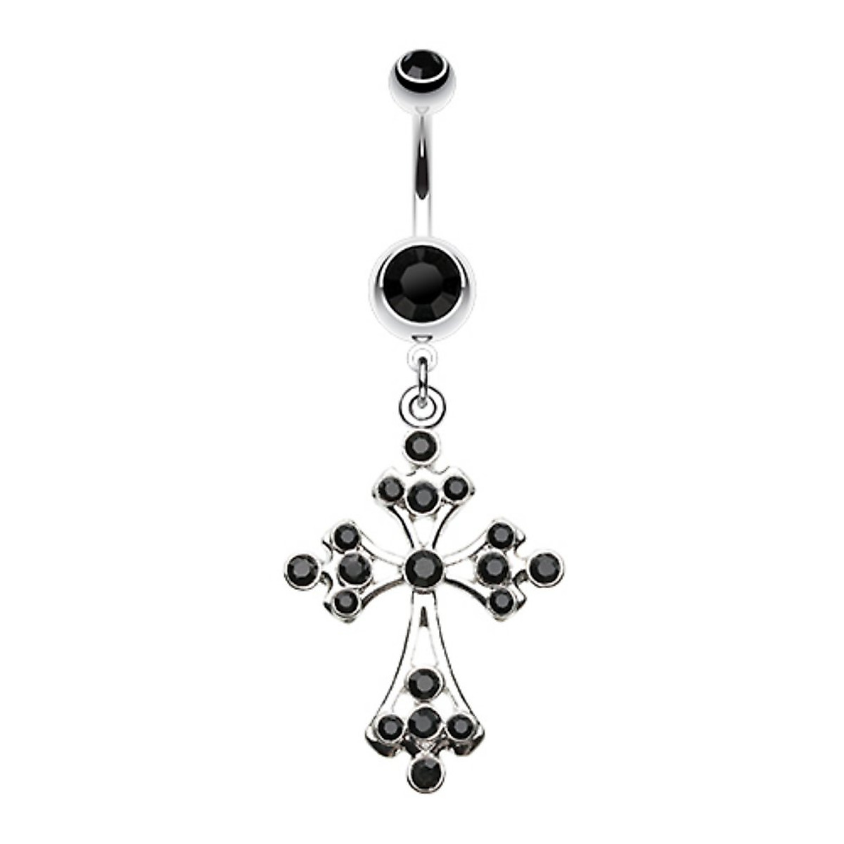 Shimmering Cross WildKlass Belly Button Ring