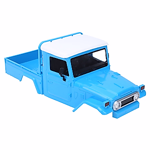 Dilwe RC Car Body Shell, Fernbedienung Pickup Karosserie DIY Modifikation Komponenten for MN45 1:12 RC Crawler, RC Car Body RC Accessories Spare Parts(Blue)