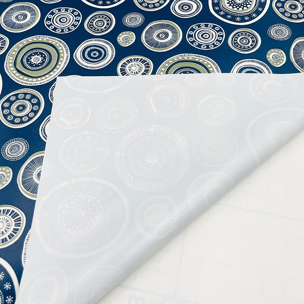 Yifely Self-Adhesive Shelf Liner Removable Drawer Paper for Dorm Apartment Furniture Decor, Modern Circle, 17.7 Inch by 9.8 Feet