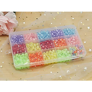 JESEP YONG 8 packs Plastic Organizer Box 15 Grids Clear Storage Container Jewelry Case with Fixed Dividers for Beads Art DIY Crafts Jewelry Fishing Tackles (8pcs 15 Grids Box)