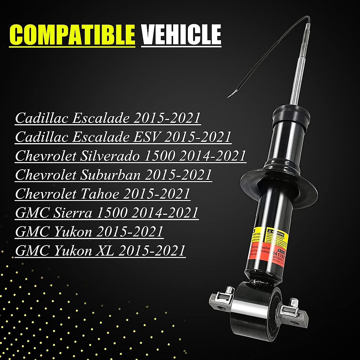 LUFT MEISTER 84176631 84977478 2 PCS Front Struts Shock Absorber Assy with spring for 2015-2022 Cadillac Escalade Tahoe Suburban Silverado GMC Sierra 1500 Yukon (XL)