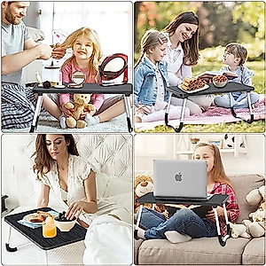 Laptop Lap Desk, Foldable Laptop Table Tray, Laptop Bed Desk Laptop Stand for Bed Lap Tray Portable Standing Desk for Bed Couch Floor - Medium