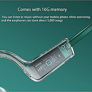 LIHONK Bone Conduction, Bluetooth Headset, Wireless Sports, Non-in-Ear, Running, Ear-Mounted, fallproof, Noise Reduction, Lightweight Body (Color : Red)