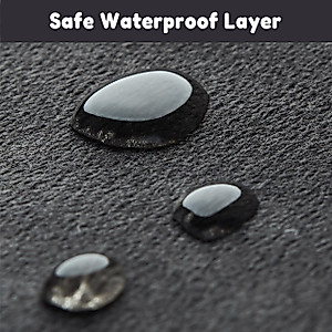 Allisandro Water-Proof Dog Bed, Washable Mat Crate Pad, Durable Pet Beds Soft Dog Mattress, Anti-Slip Kennel Pads for Dogs, Cats and Small Animal, Grey (18 x 12 Inches)