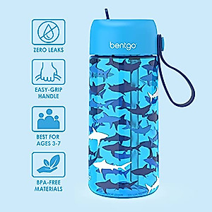 Bentgo Kids Prints Water Bottle (2-Pack) - Sharks