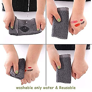 JEFFSUN Bamboo Wash Cloths, Makeup Remover Facial Cleansing Cloths, Super Soft and Gentle Face Towel for Delicate Sensitive Skin, Baby Washcloths (10X10 inch - Pack of 6)