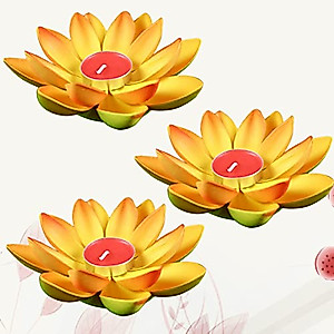 Housoutil Outdoor Lantern Led Night Light 3pcs Floating Lanterns, 6inch Floating Light Floating Candles for Pool Garden Fish Tank Decoration (Orange) Outdoor Lantern Led Night Light