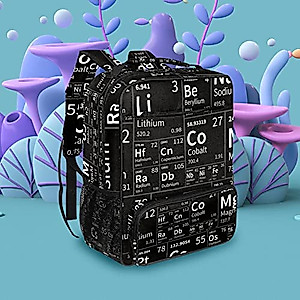 VBFOFBV Lightweight Casual Laptop Backpack for Men and Women, Blackboard Periodic Table of Chemical Elements
