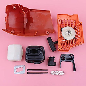 Laliva tools - Recoil Starter Cylinder Cover Exhaust Muffler For Husqvarna 340 345 350 Chainsaw Spare Part Bracket Bolt Gasket Air Filter