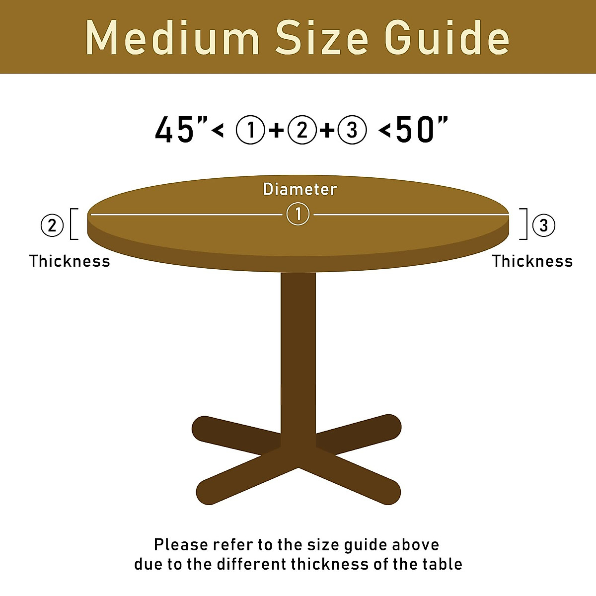 Aiojool White Marble Print Tablecloth Elastic Edged Round Fitted Table Cover Waterproof Table Cloth for Indoor Outdoor Dinning Fit 45'' - 50'' Table, Medium