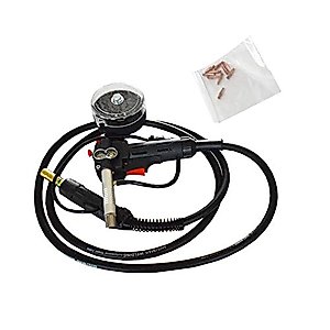 INTBUYING Aluminum Spool Gun for MillerMatic 140 180 211 Spoolmate 100 Welder with 9.8ft(3m) Cable Lead and 10pcs Conductive Nozzle