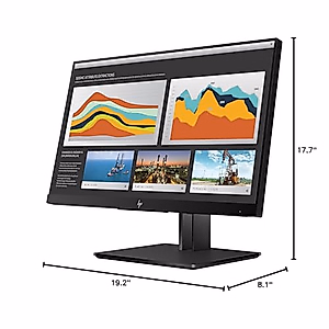 HP 21.5-Inch Screen LED-lit Monitor Space Silver/Black Pearl Chin/Die-Cast Aluminum Base with Black Pearl Paint (1JS05A8#ABA)