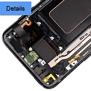New Super AMOLED Screen Compatible with Samsung Galaxy S8+ Plus G955F G955A G955P G955V G955T G955R4 LCD Touch Screen Display Assembly with Frame + Tools(Black)
